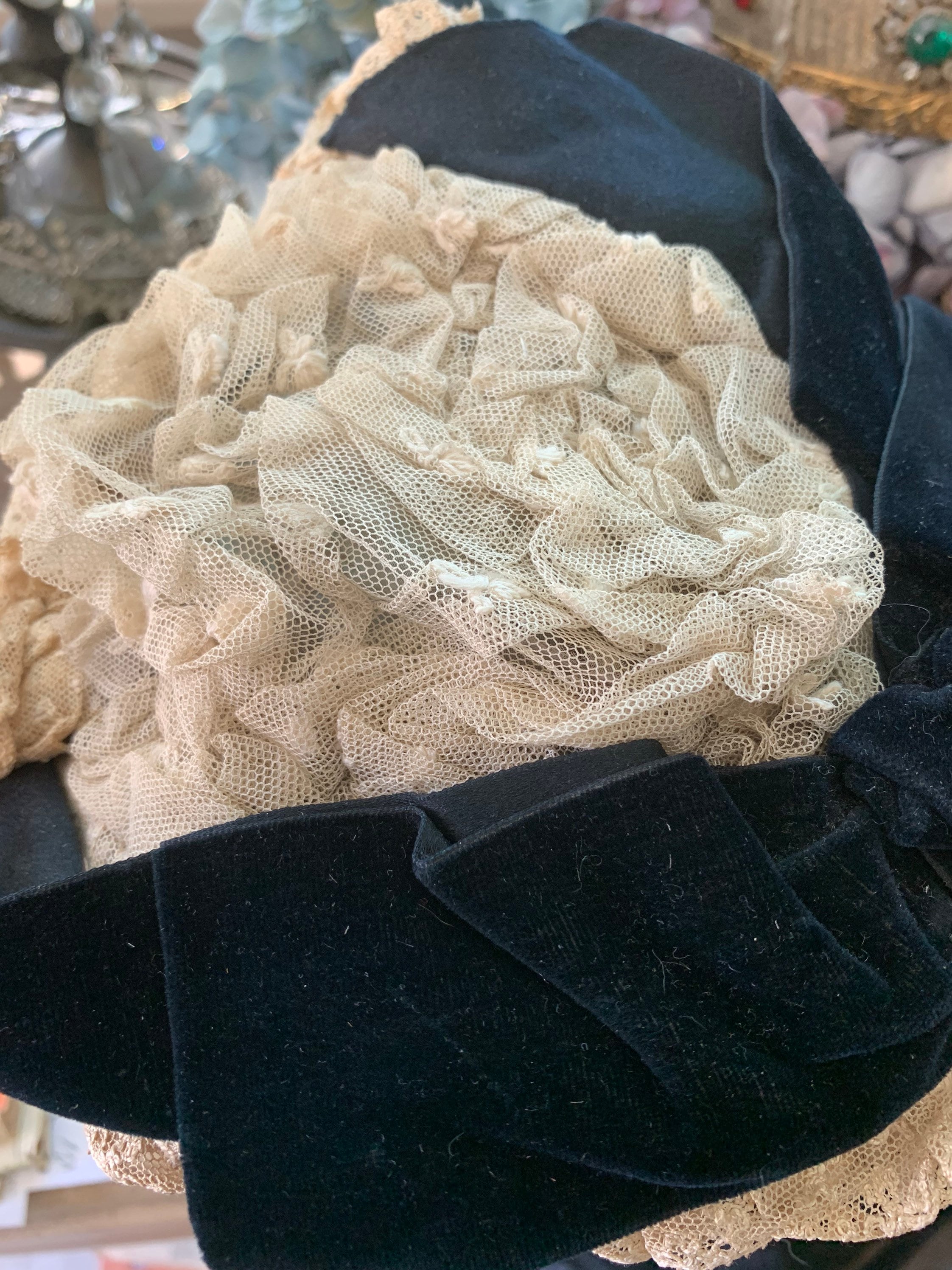Victorian Coif French With Old Lace and Black - Etsy