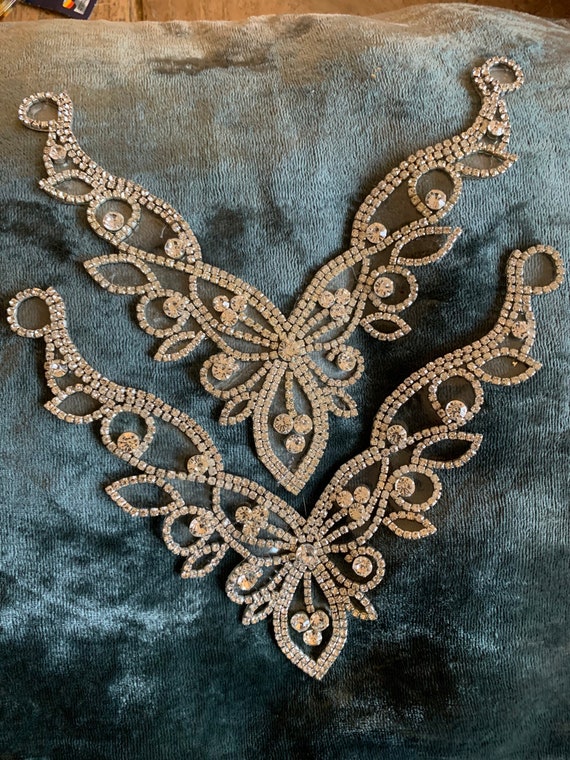 Two Beautiful Decorations of Strass rhinestones French 50 - Etsy