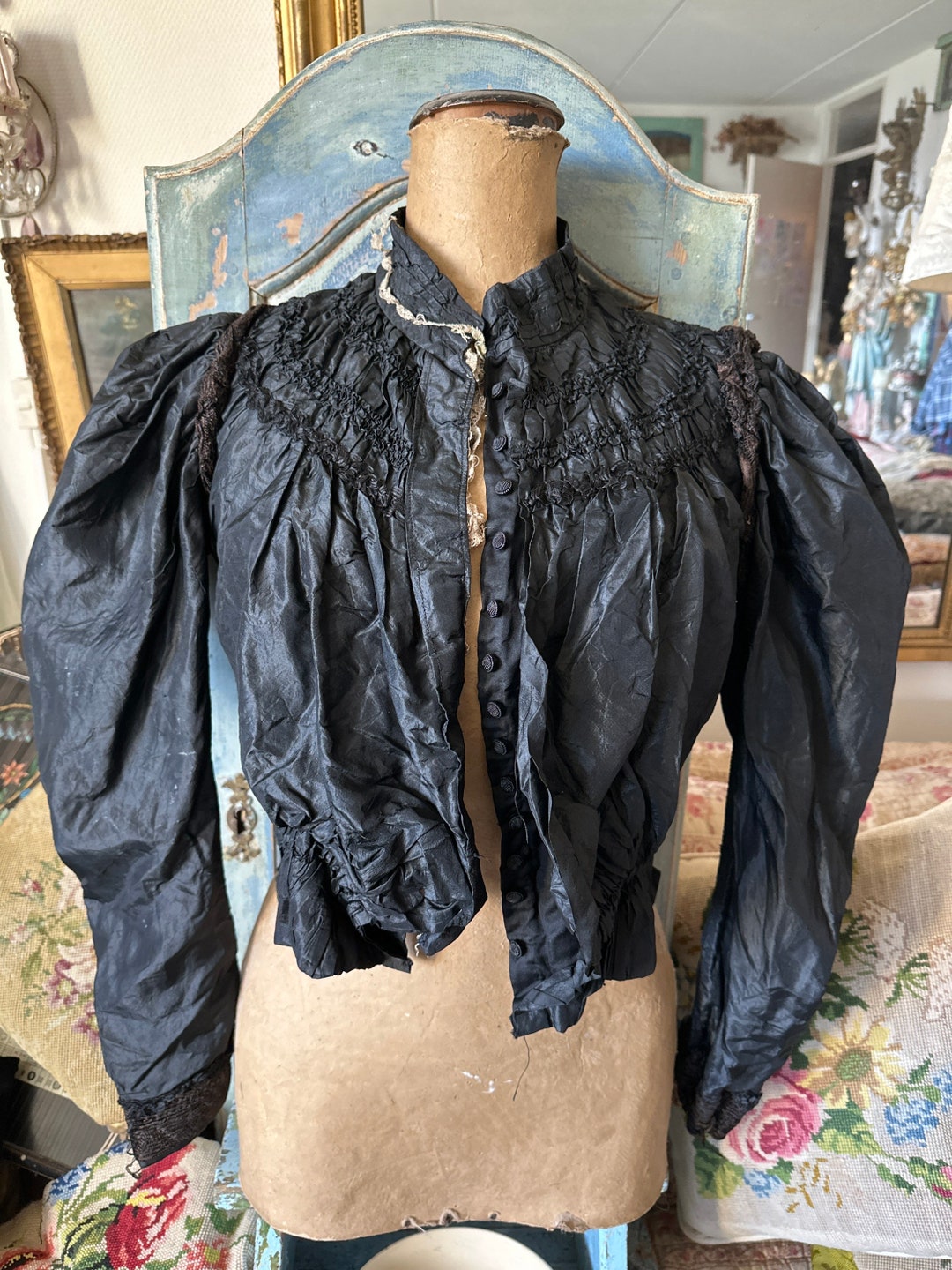 Antic French Bodice of Silk - Etsy