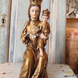 Old Statue of Maria and Her Child, Gold, Lovely Couple. - Etsy