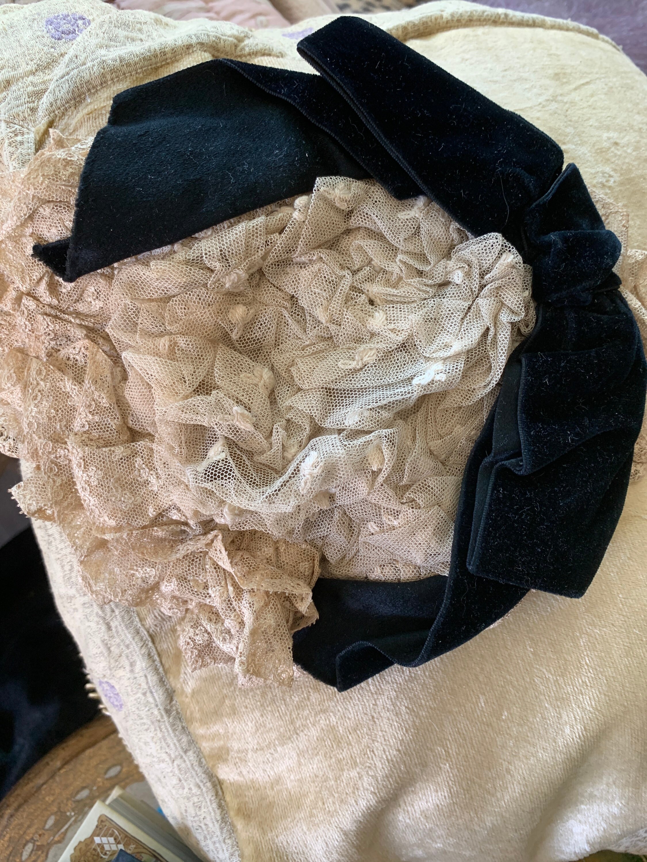 Victorian Coif French With Old Lace and Black - Etsy