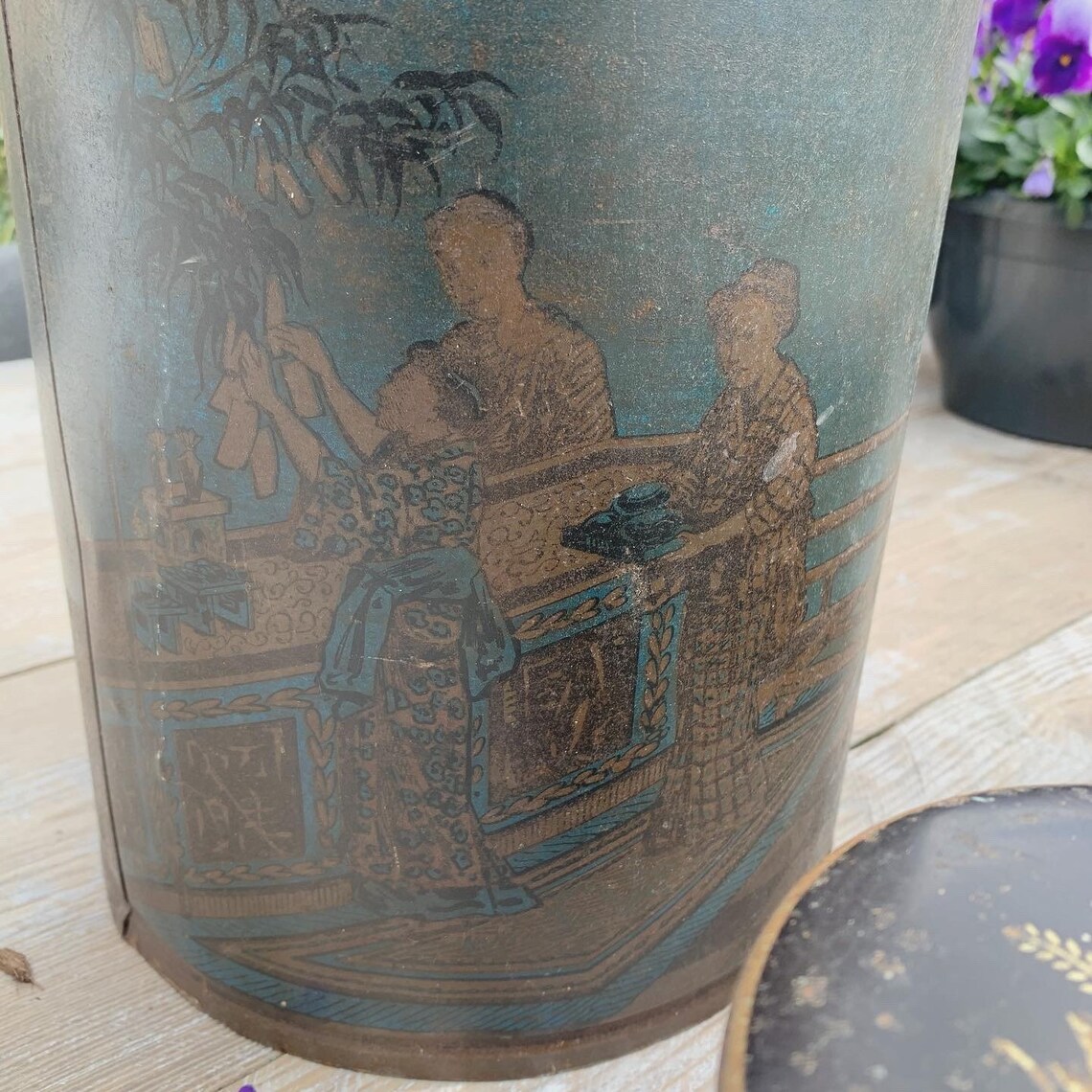 4 Beautiful Old Tea Containers From China the Biggest One is - Etsy