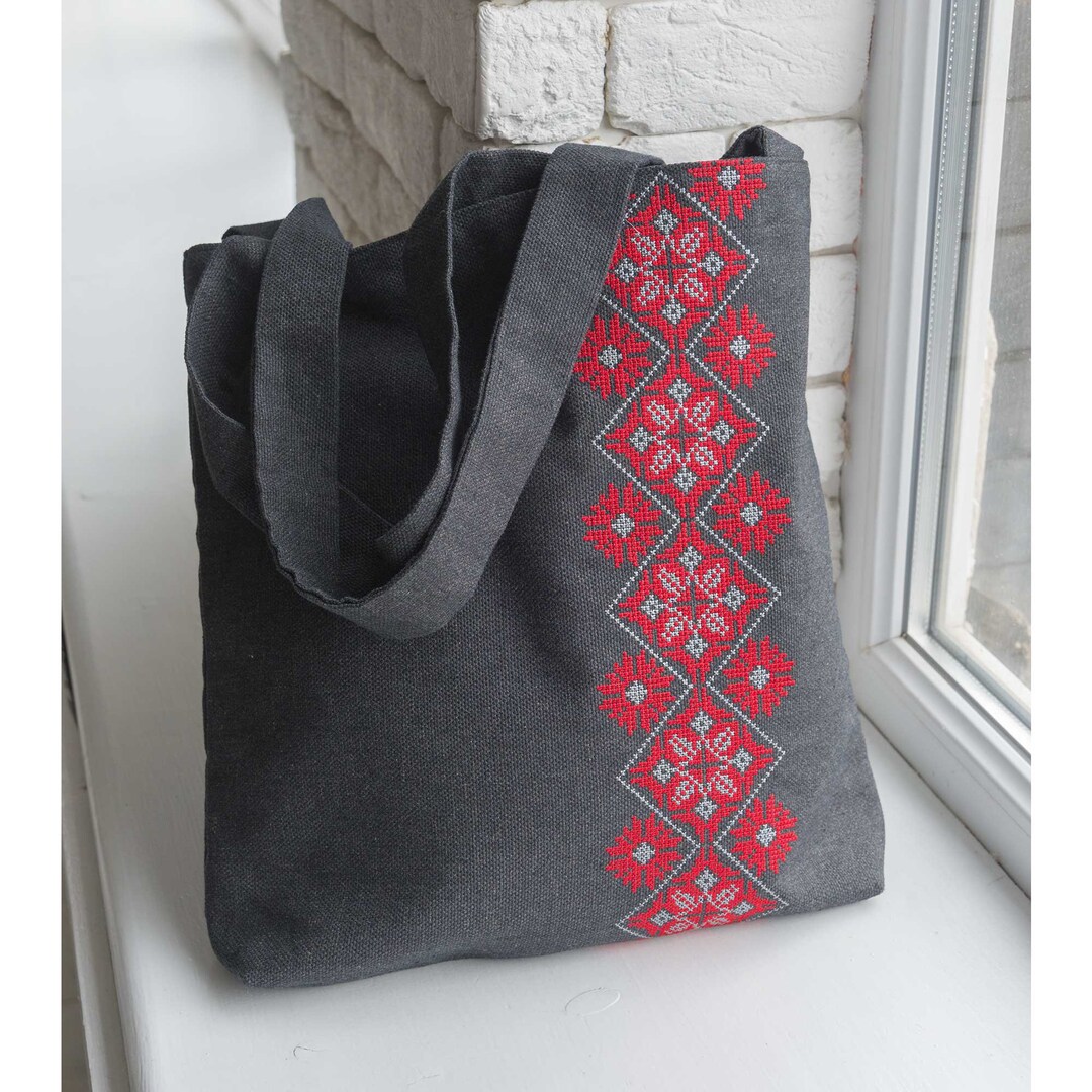 Tote Bag in Ukrainian Style With Embroidered Ukrainian - Etsy