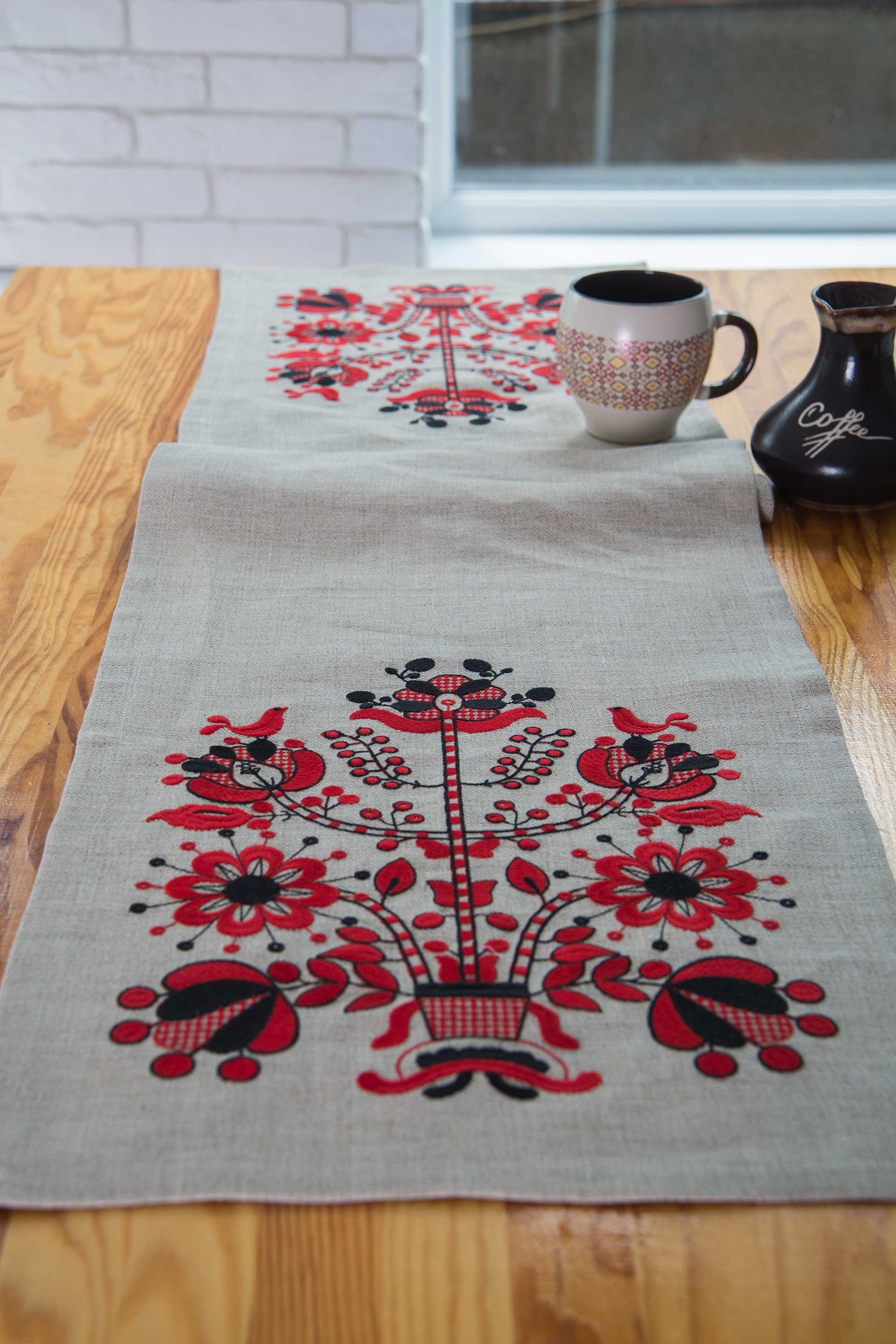 Embroidered Table Runner in Ukrainian Style - Etsy