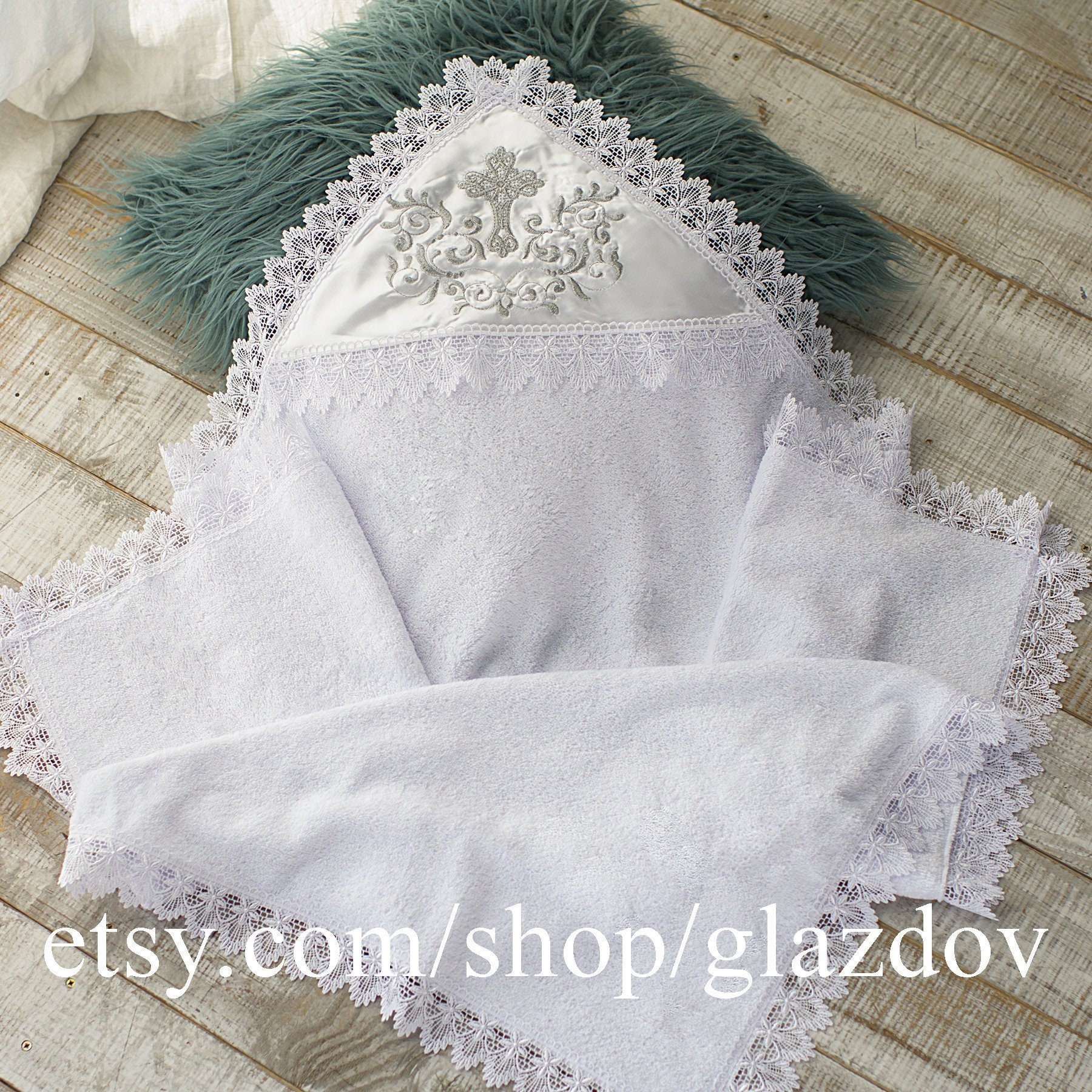 Personalized Baptism Blanket With Embroidery Name and Date | Etsy