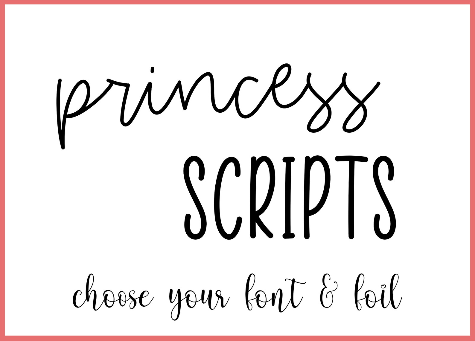 Princess Scripts Transparent Sticker Paper Choose Your | Etsy