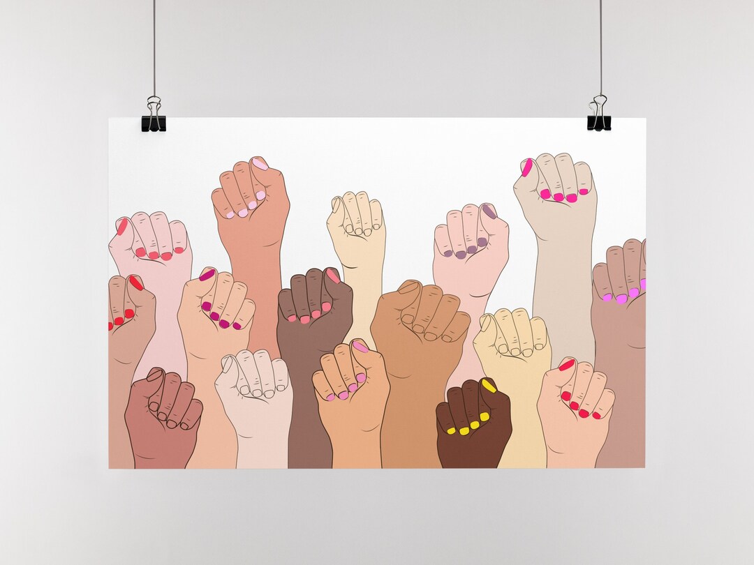 Feminist Hands Poster, Feminist Movement, Women's Rights, International ...