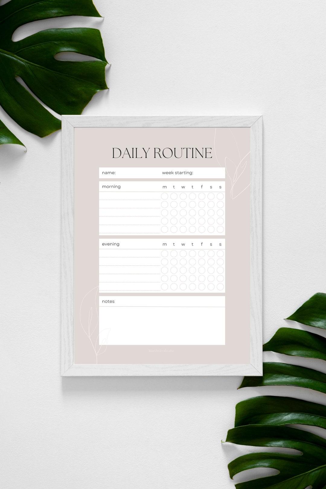 Daily Routine Downloadable Checklist A4 Planner Insert Printable ...