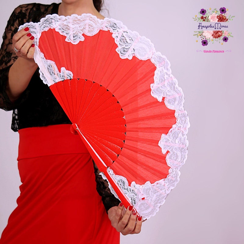 Red Fan - Etsy