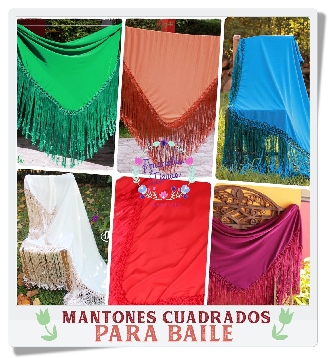 Mantón Plain Silk Spanish Flamenco- Hand Made - Silk Piano Shawl ...