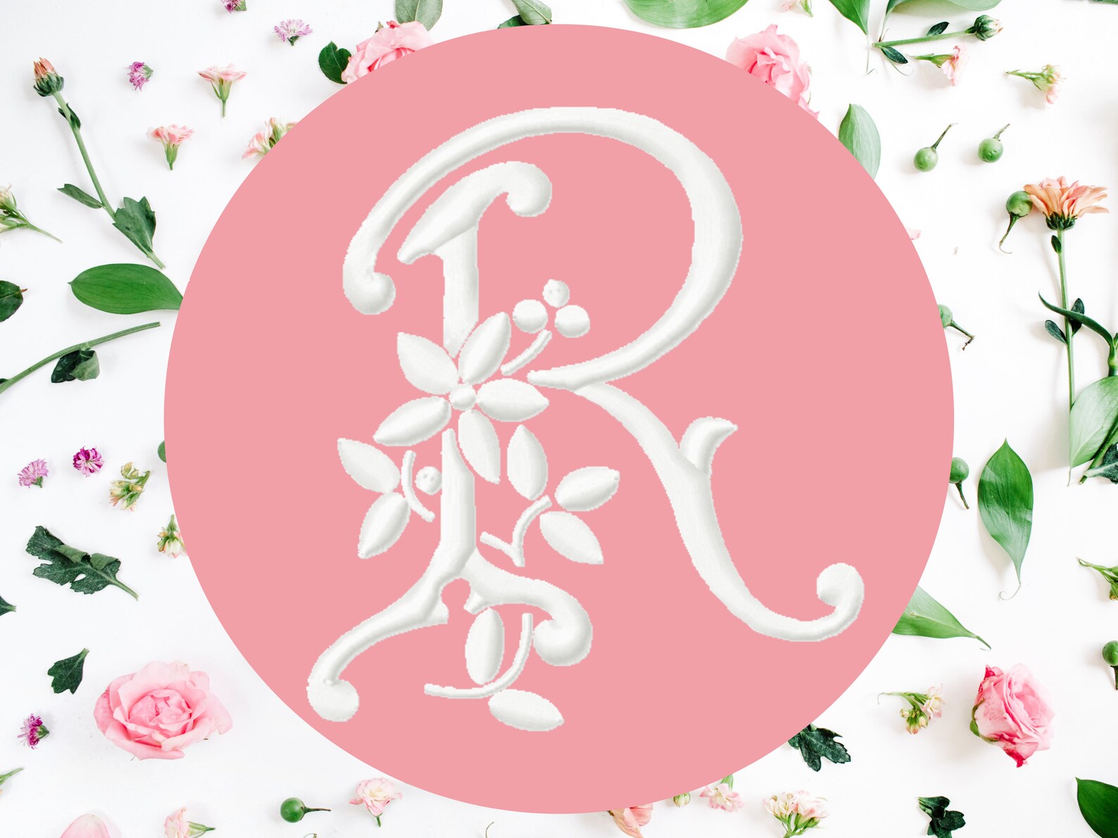 Monogram Letter R 2 sizes machine embroidery file | Etsy