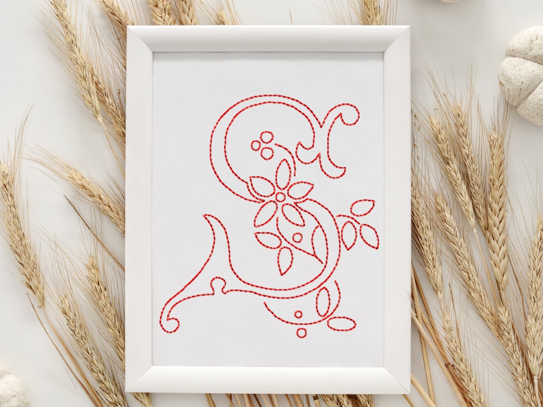 Monogram Letter S 4 Sizes Machine Embroidery File - Etsy