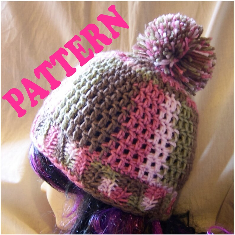 Messy Bun Hat Pattern, Poof Ball Beanie Pattern, Crochet Pattern, High ...