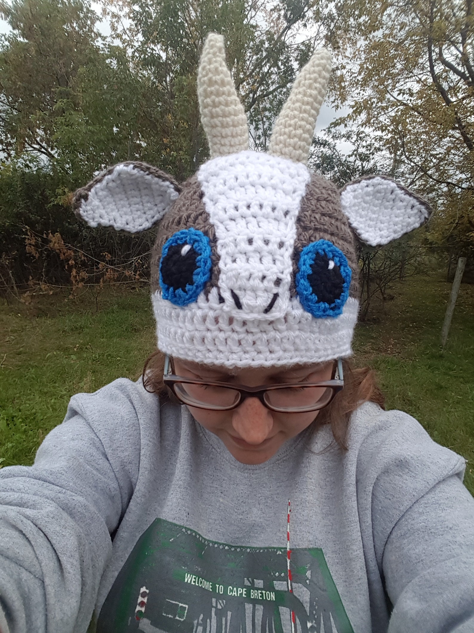 Crochet Goat Hat, Adult and Kid Size Goat Beanie, Farm Animal Hat, Goat ...