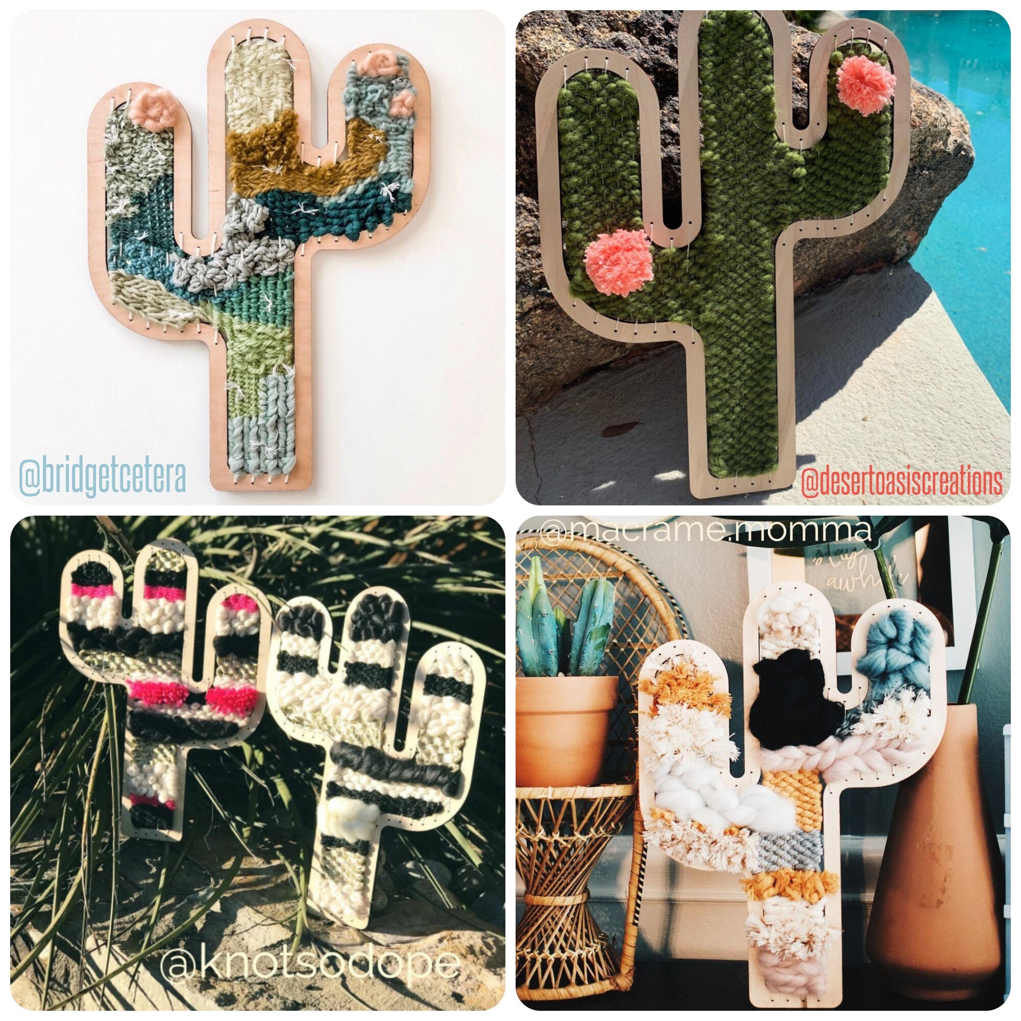 Cactus Looms Weaving Loom Wood Loom Shape Loom Loom Lap | Etsy