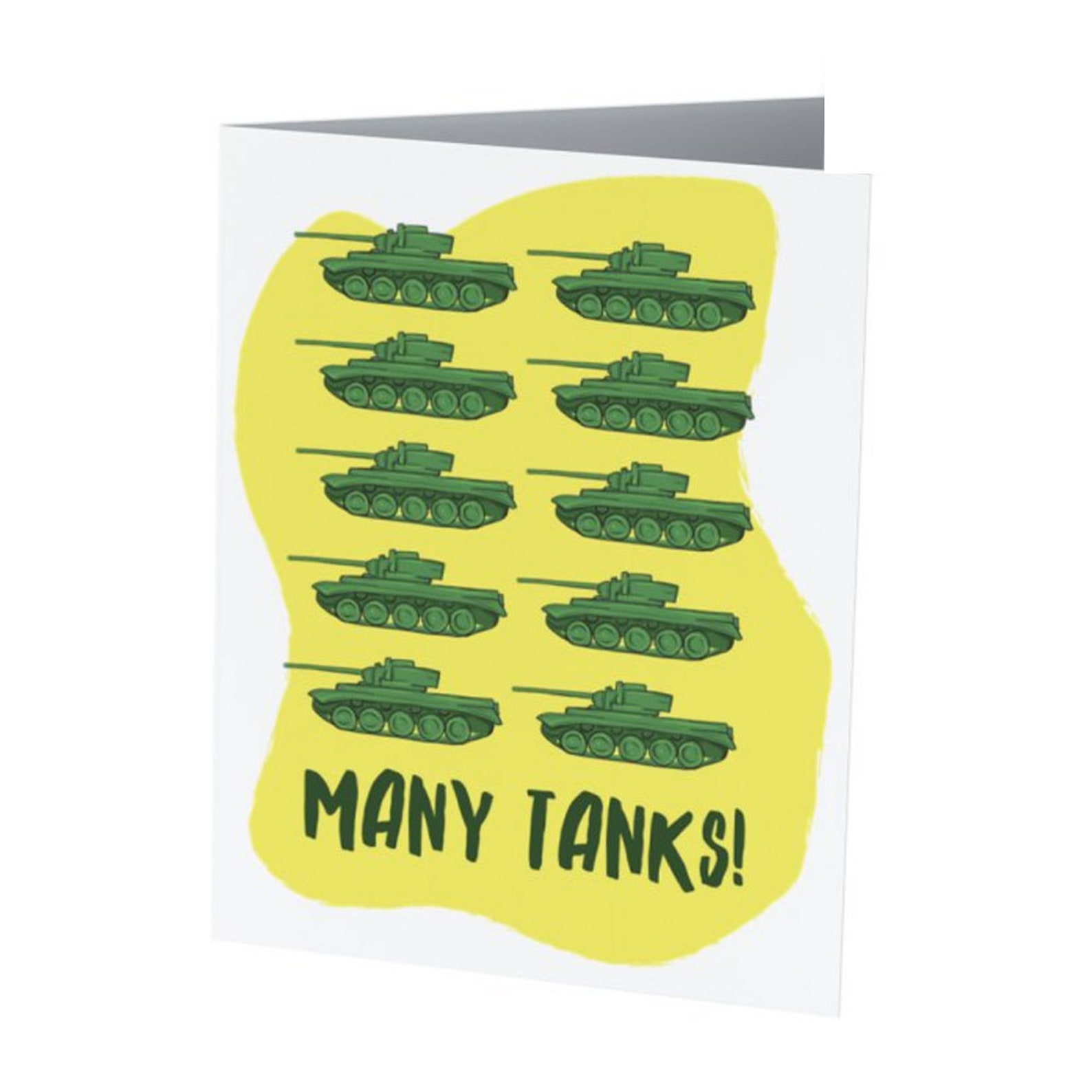 MANY TANKS Thank You Card - Etsy