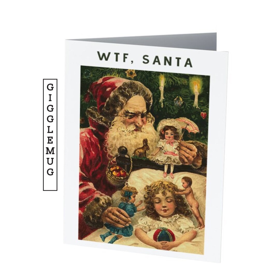 WTF, SANTA Funny Christmas Card - Etsy