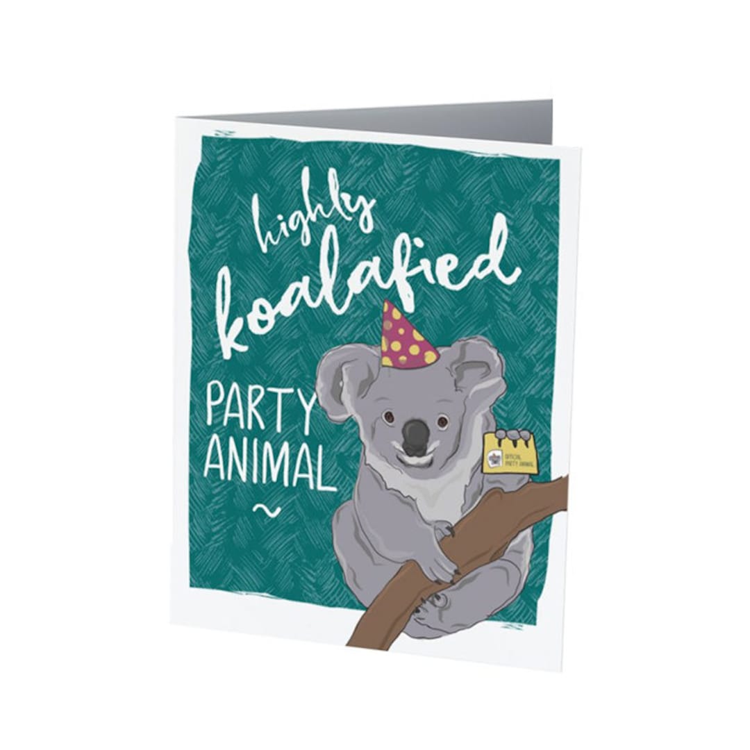 HIGHLY KOALAFIED Funny Birthday Card - Etsy