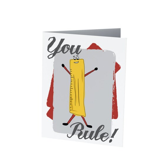 YOU RULE Teacher Thank You Greeting Card | Etsy