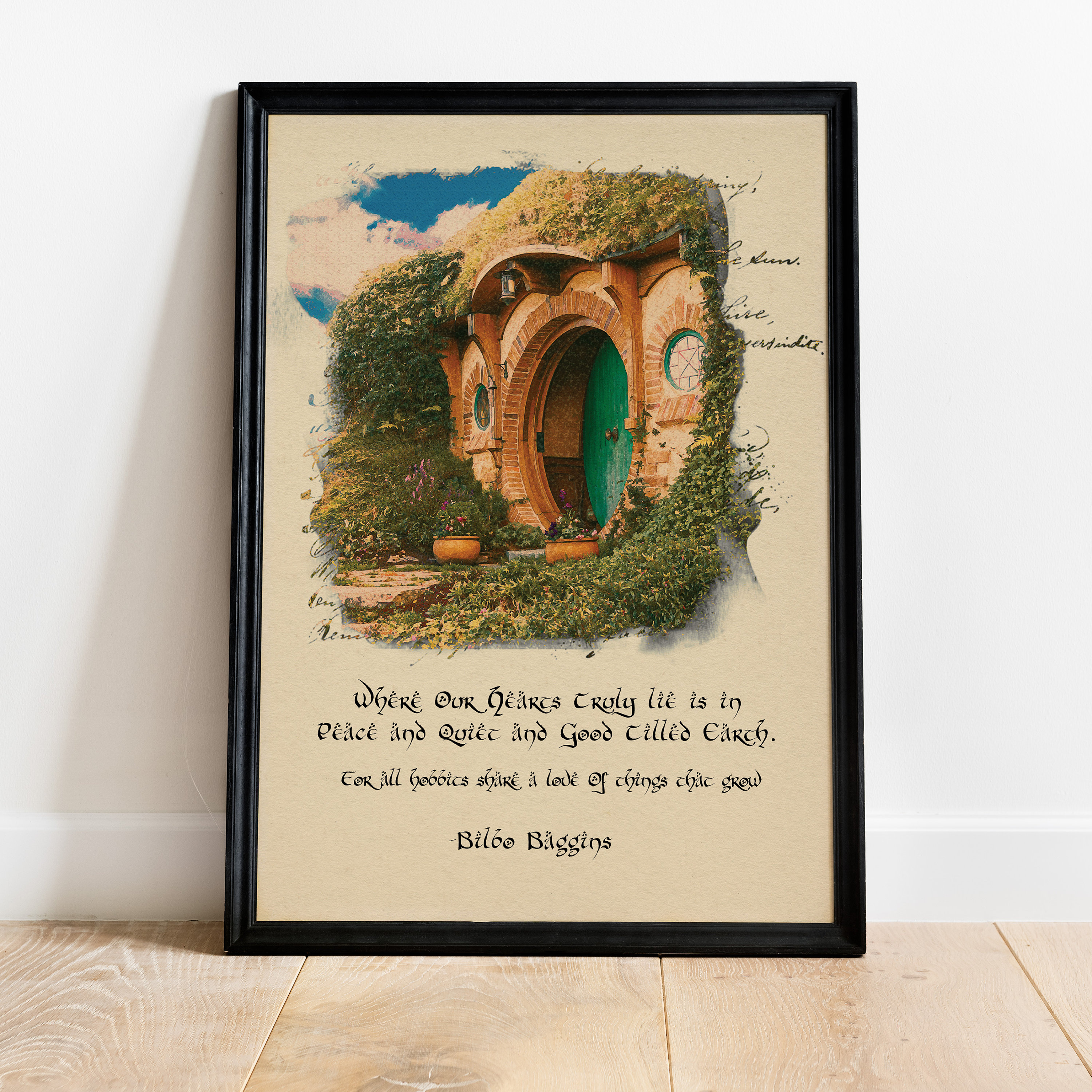 Lord of the Rings LOTR Gift Bilbo Baggins Tolkien Printable Wall Art ...