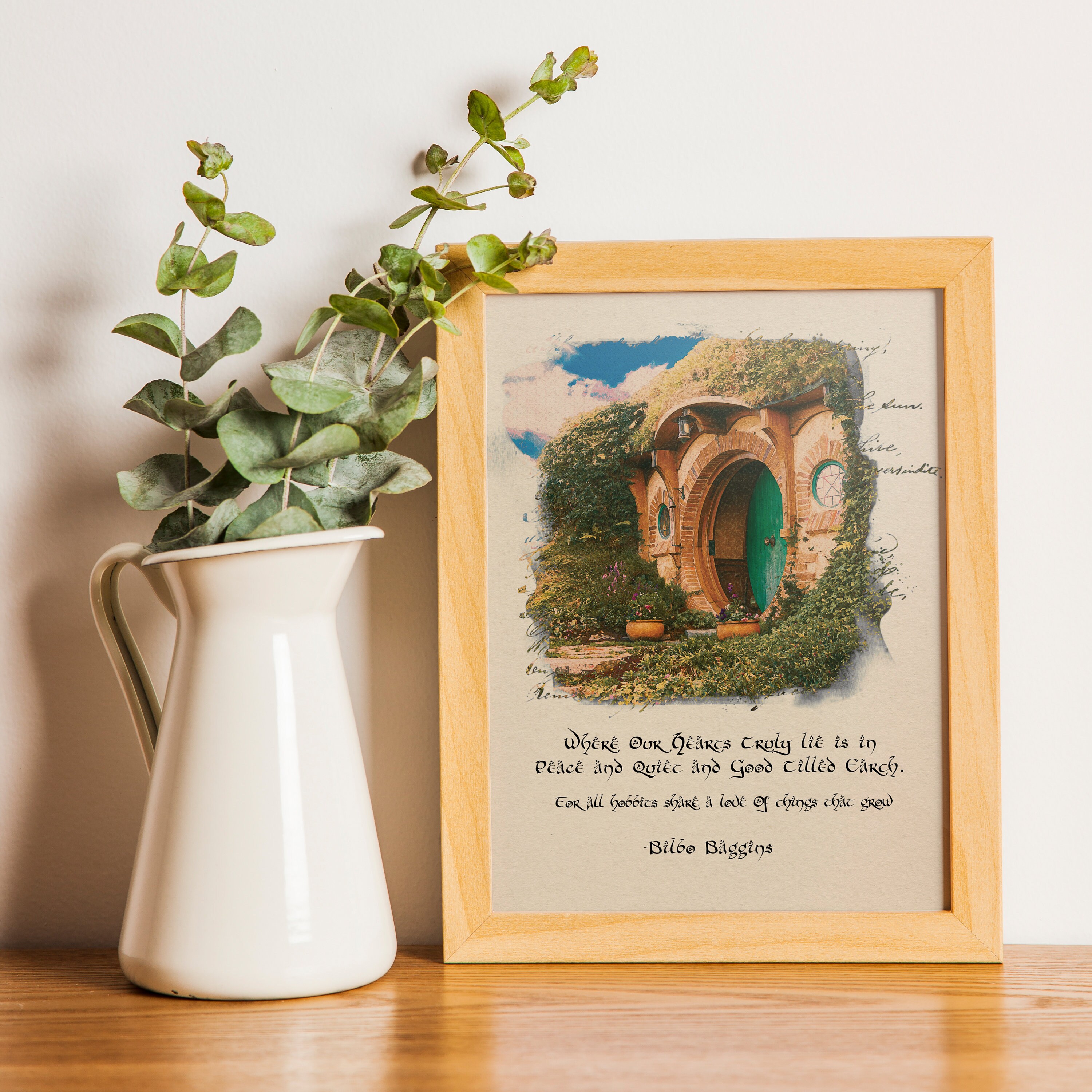 Lord of the Rings LOTR Gift Bilbo Baggins Tolkien Printable Wall Art ...