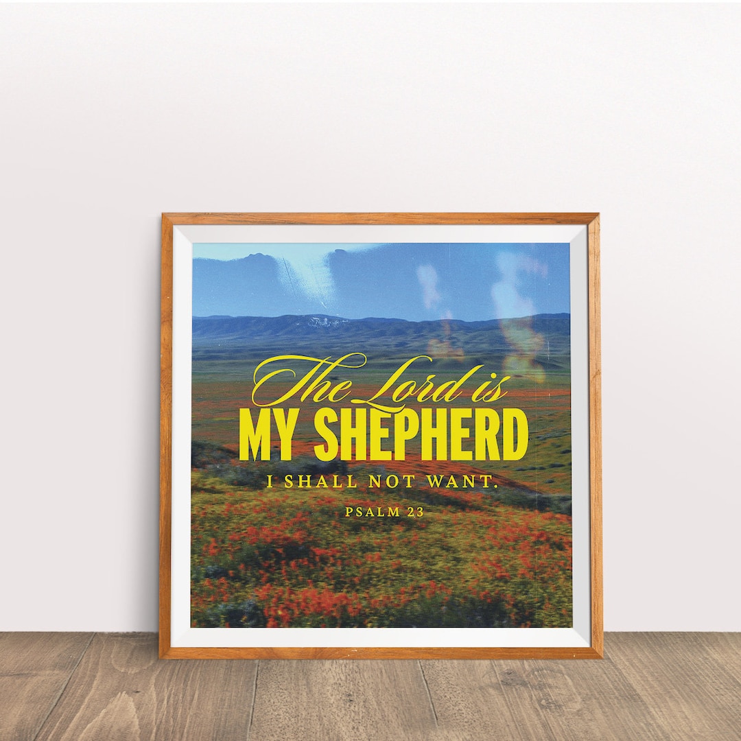 The Lord is My Shepherd | Psalm 23 | Christian Print | Printable Wall ...