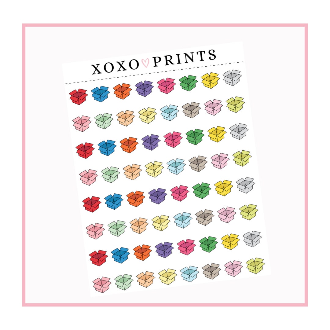 Moving Box Small Icon Planner Stickers Icon Stickers - Etsy