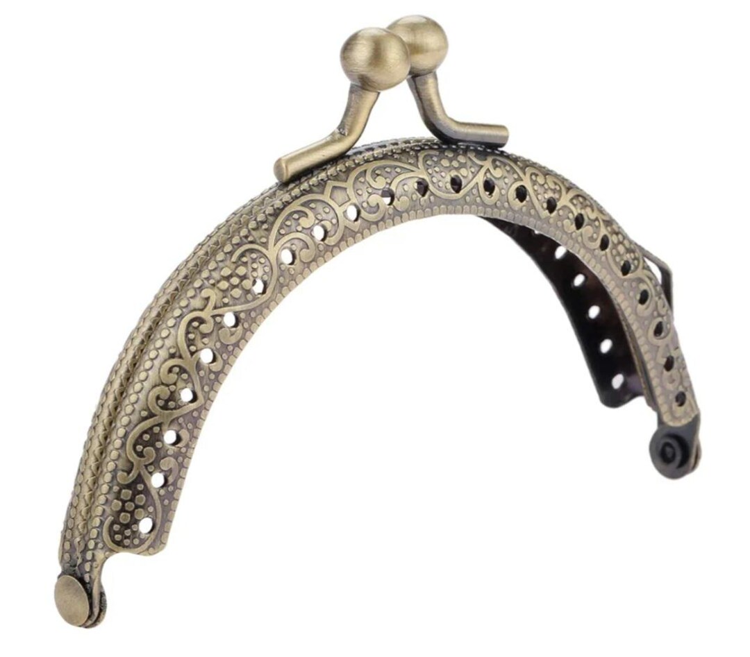 25 Metal Purse Frame Kiss Lock Clasp Frame Circular Embossed Clutch ...