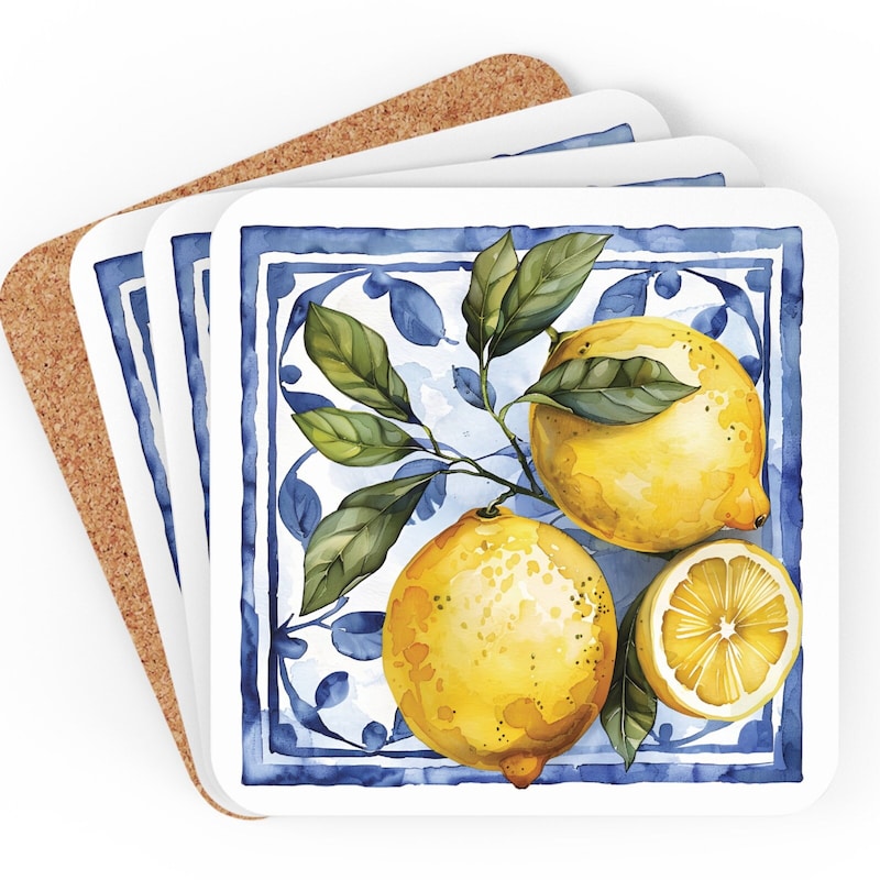 Lemon Coasters - Etsy