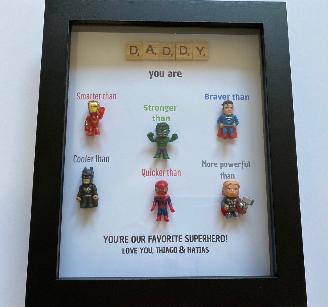 Personalized Fathers Day Gift Superhero From Son Step Dad Gift First ...