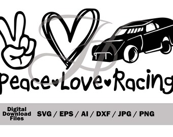 Peace Love Racing Png | Etsy