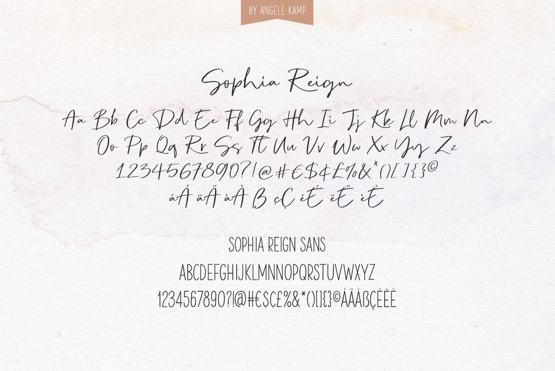 Sophia Reign Font Duo, Signature Cursive Script - Etsy