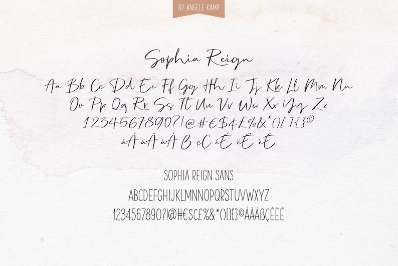 Sophia Reign Font Duo, Signature Cursive Script - Etsy