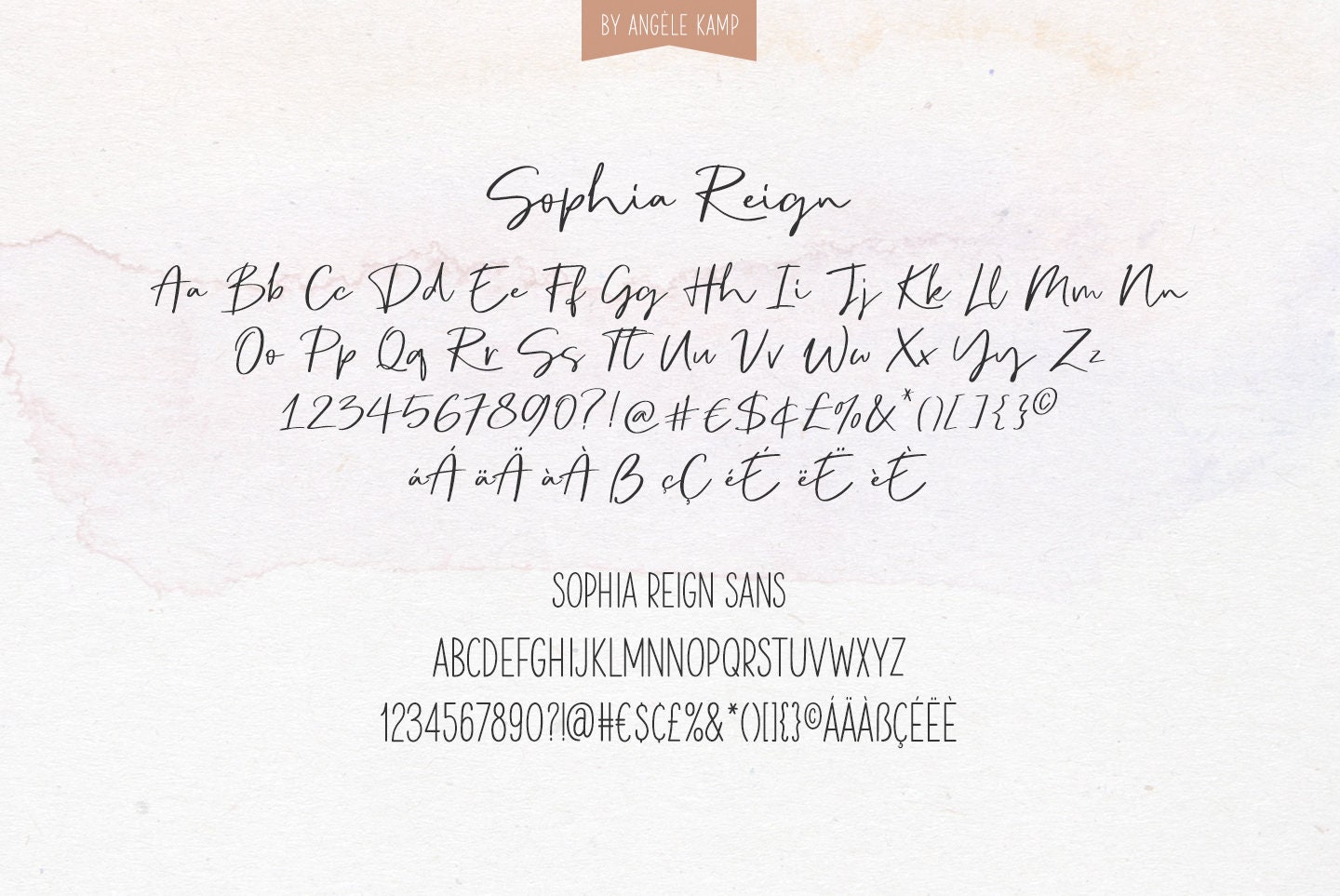 Sophia Reign font duo Signature cursive script | Etsy