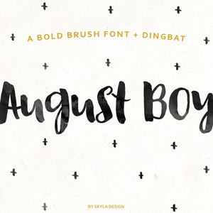 Modern Brush Font, Bold Script, Font Download, Hand Lettered Font, Hand ...