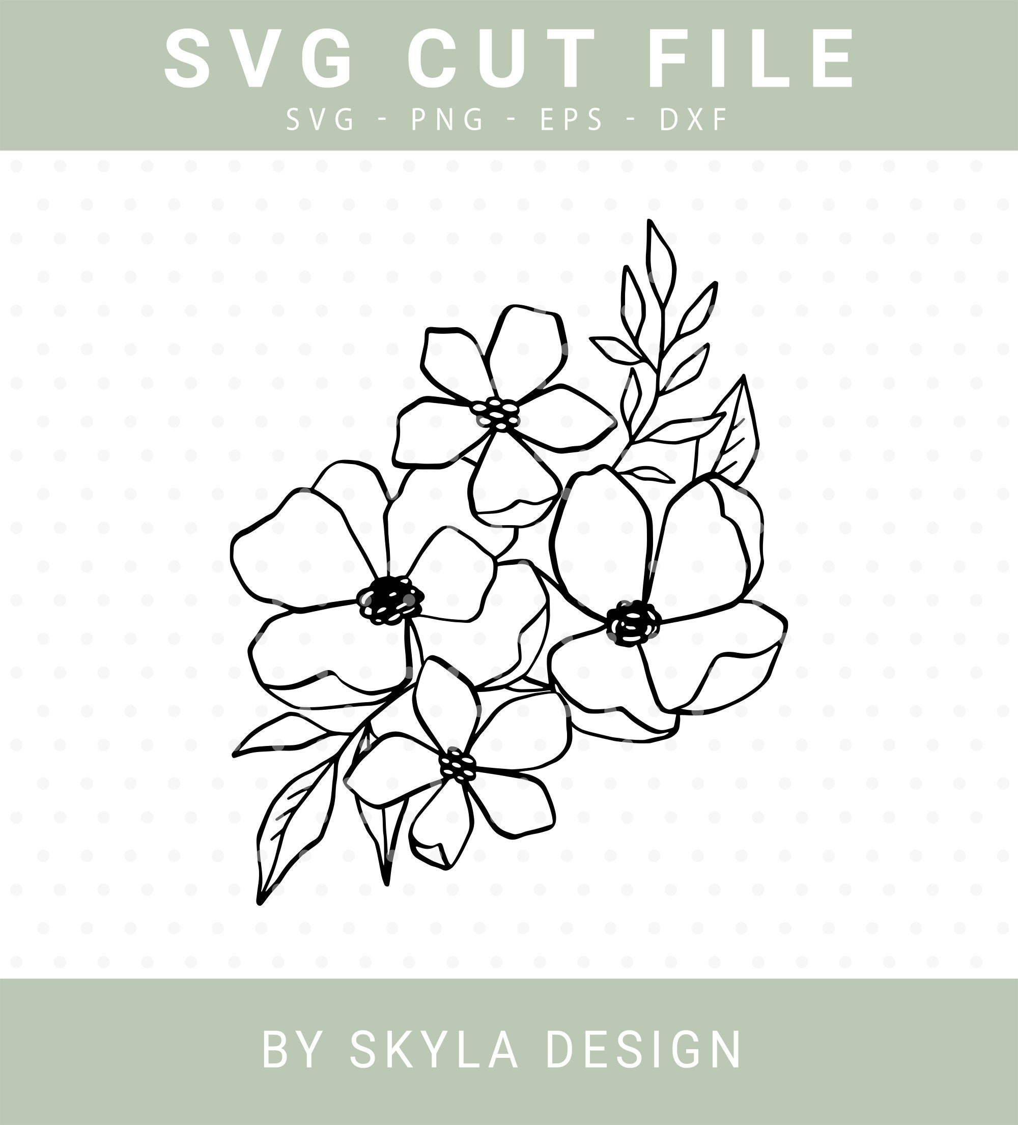 Spring Flower Bouquet Svg Cut File Cricut and Silhouette | Etsy