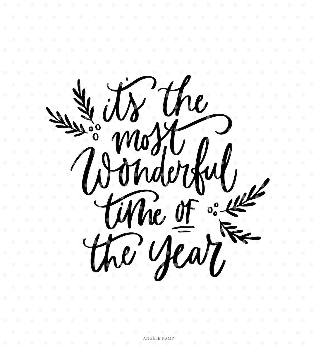 It's the Most Wonderful Time of the Year SVG, Christmas SVG Cut File - Etsy