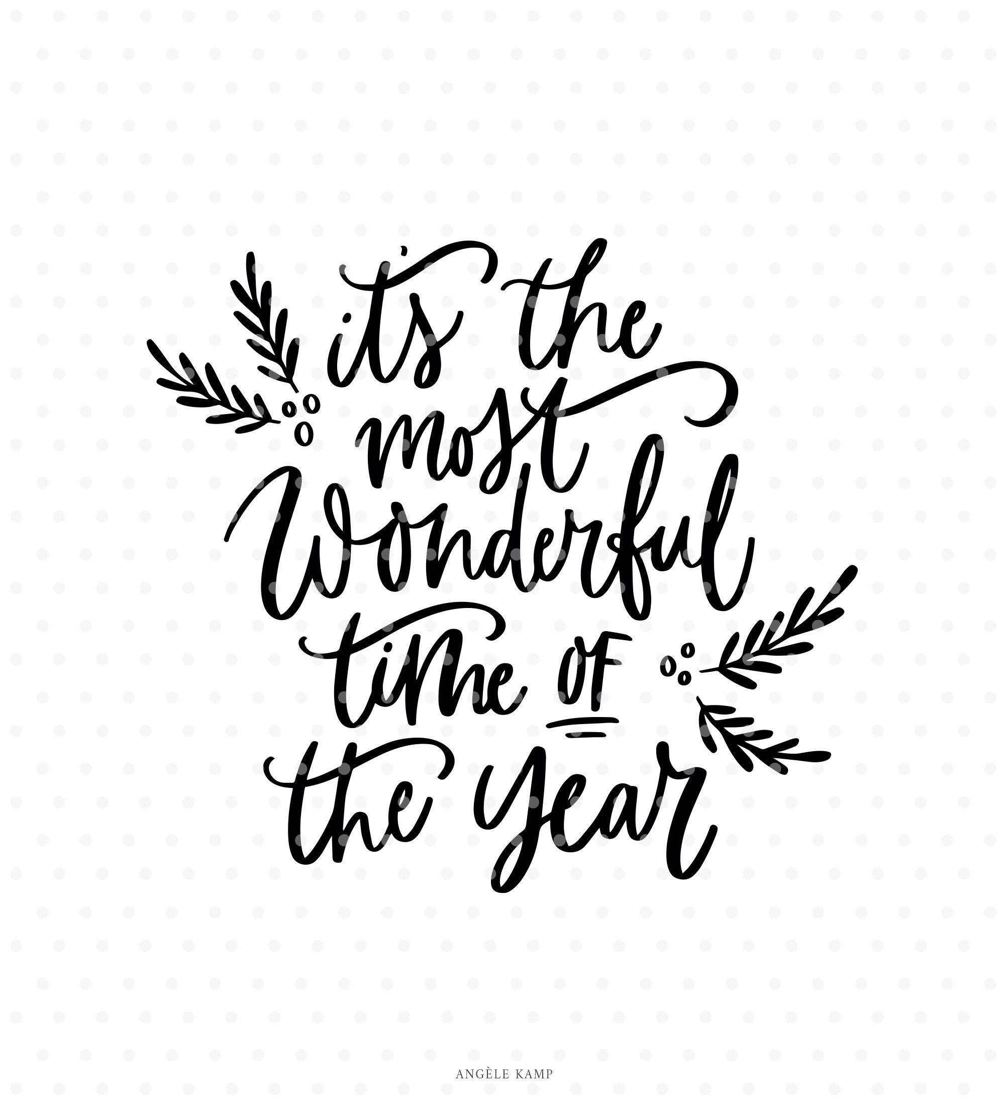 Its The Most Wonderful Time Of The Year Svg Christmas Etsy