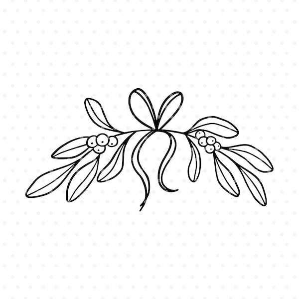 Mistletoe Svg - Etsy
