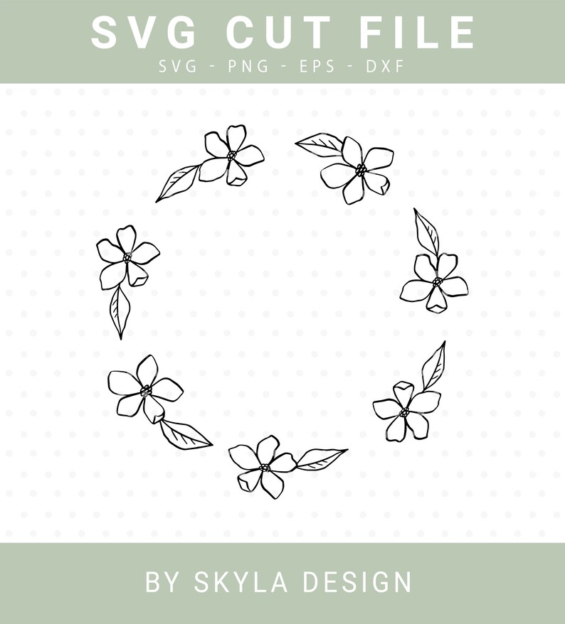 Spring Flower Wreath Svg Cut File Clipart - Etsy
