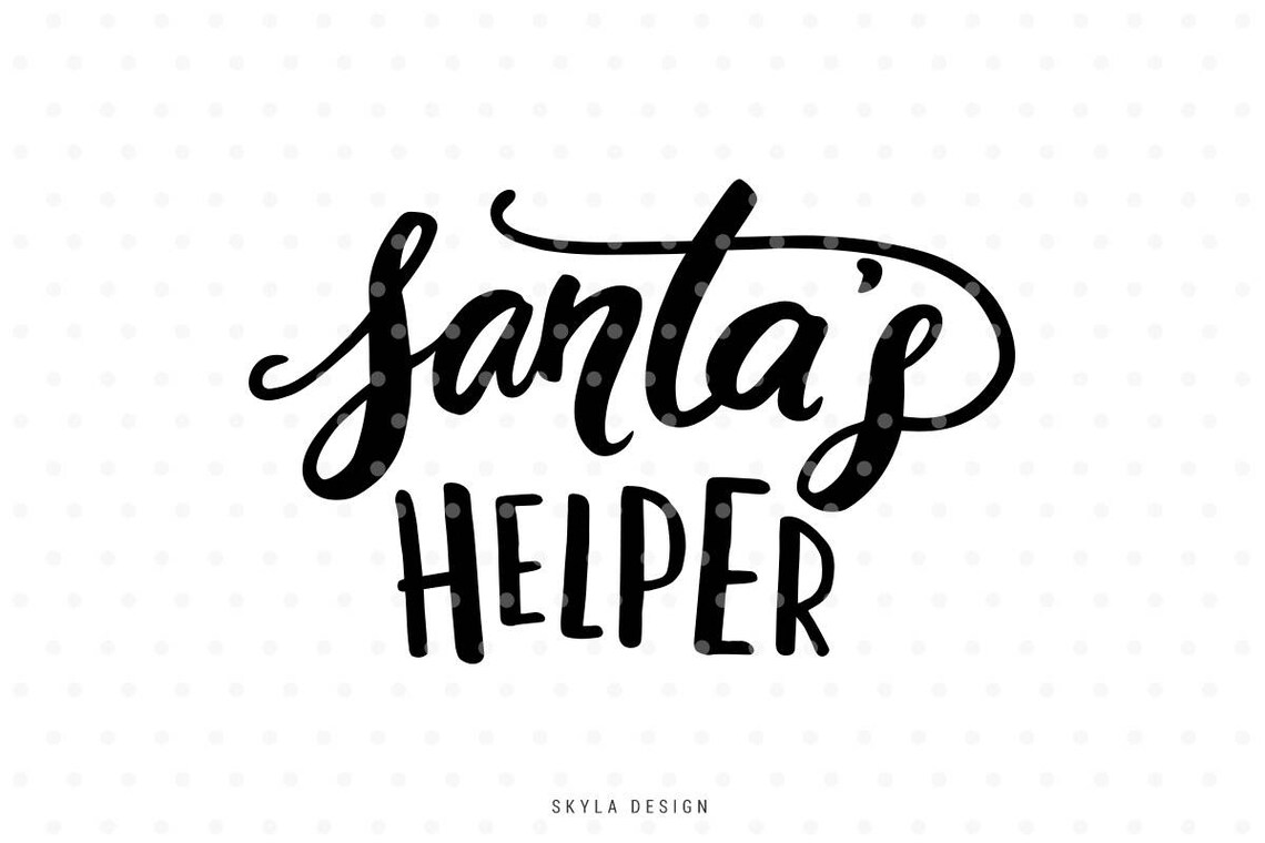 Christmas SVG File Santa's Helper SVG Christmas Clipart - Etsy