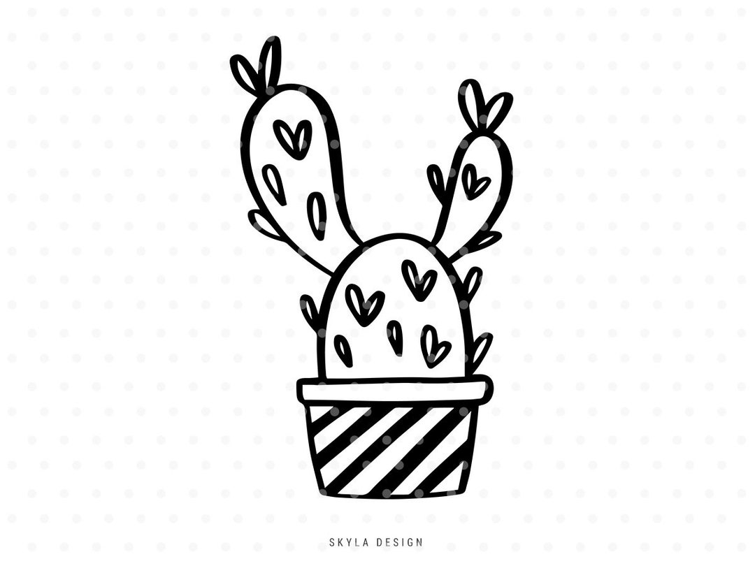 Cactus Heart Clipart Svg Cut File for Silhouette and Cricut - Etsy