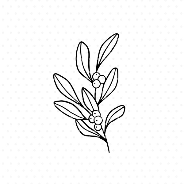 Mistletoe Svg - Etsy