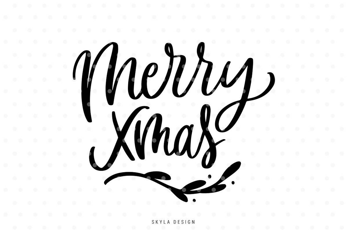 Merry Xmas SVG Merry Christmas SVG Christmas SVG File Hand | Etsy