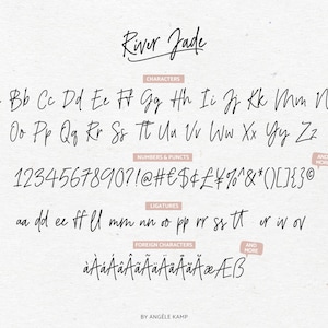 Signature Font Script River Jade With Logo Templates - Etsy