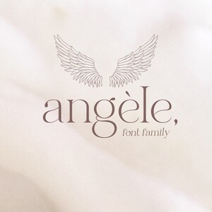 Angele an elegant serif font family & art | Etsy