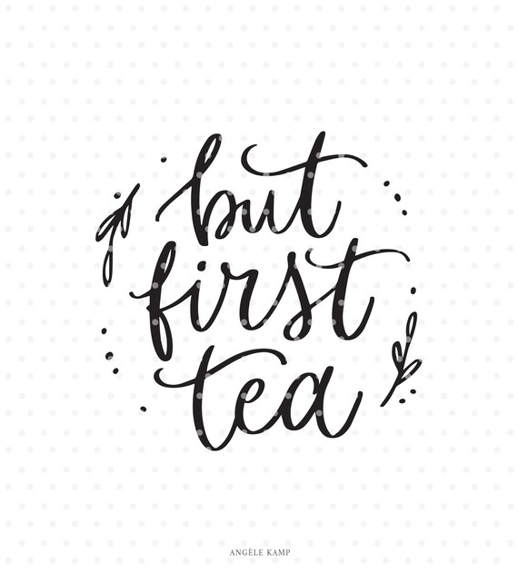 But First Tea Svg Cutfile Wreath - Etsy