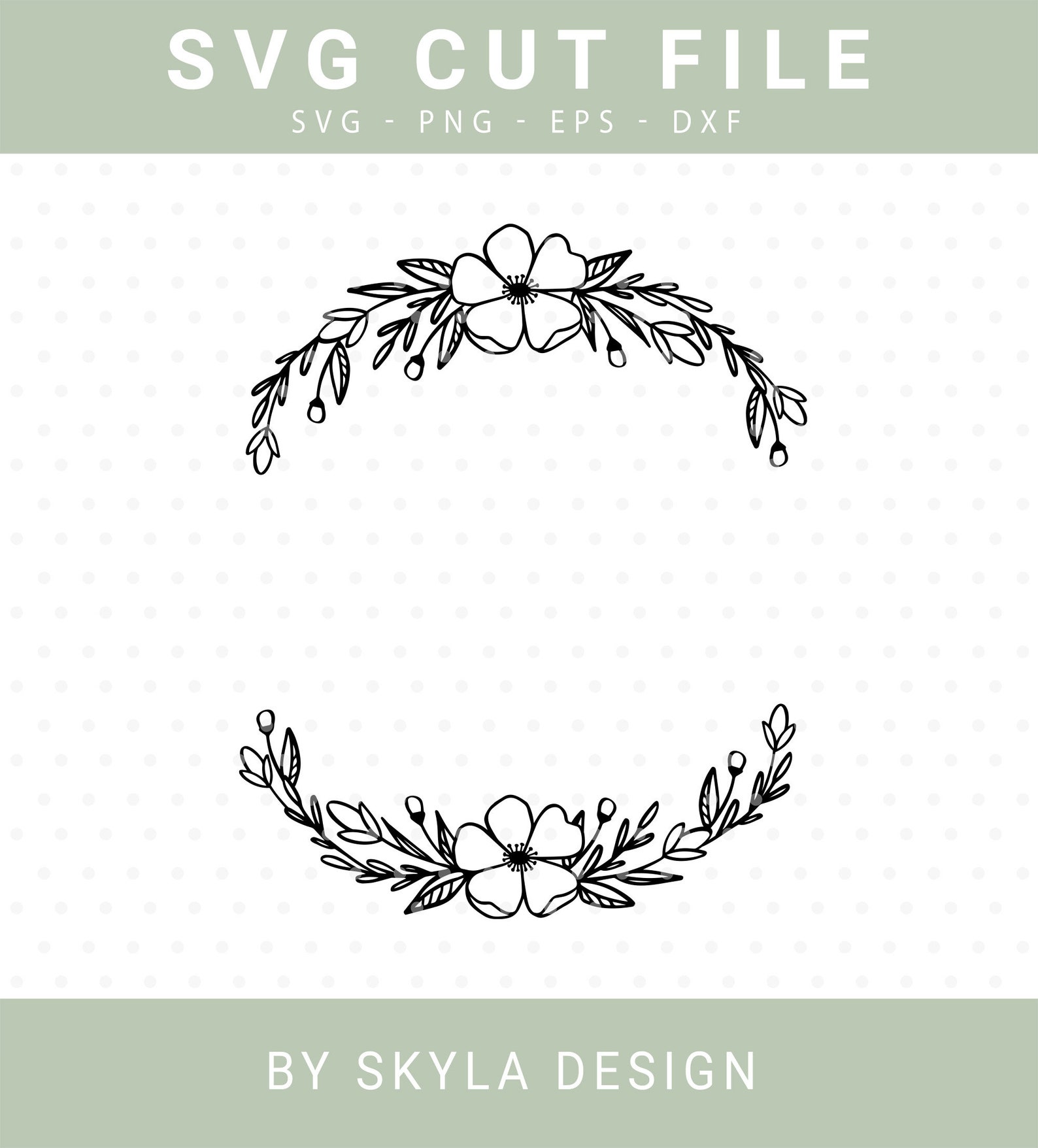Spring Flower Wreath Svg Cut File | Etsy