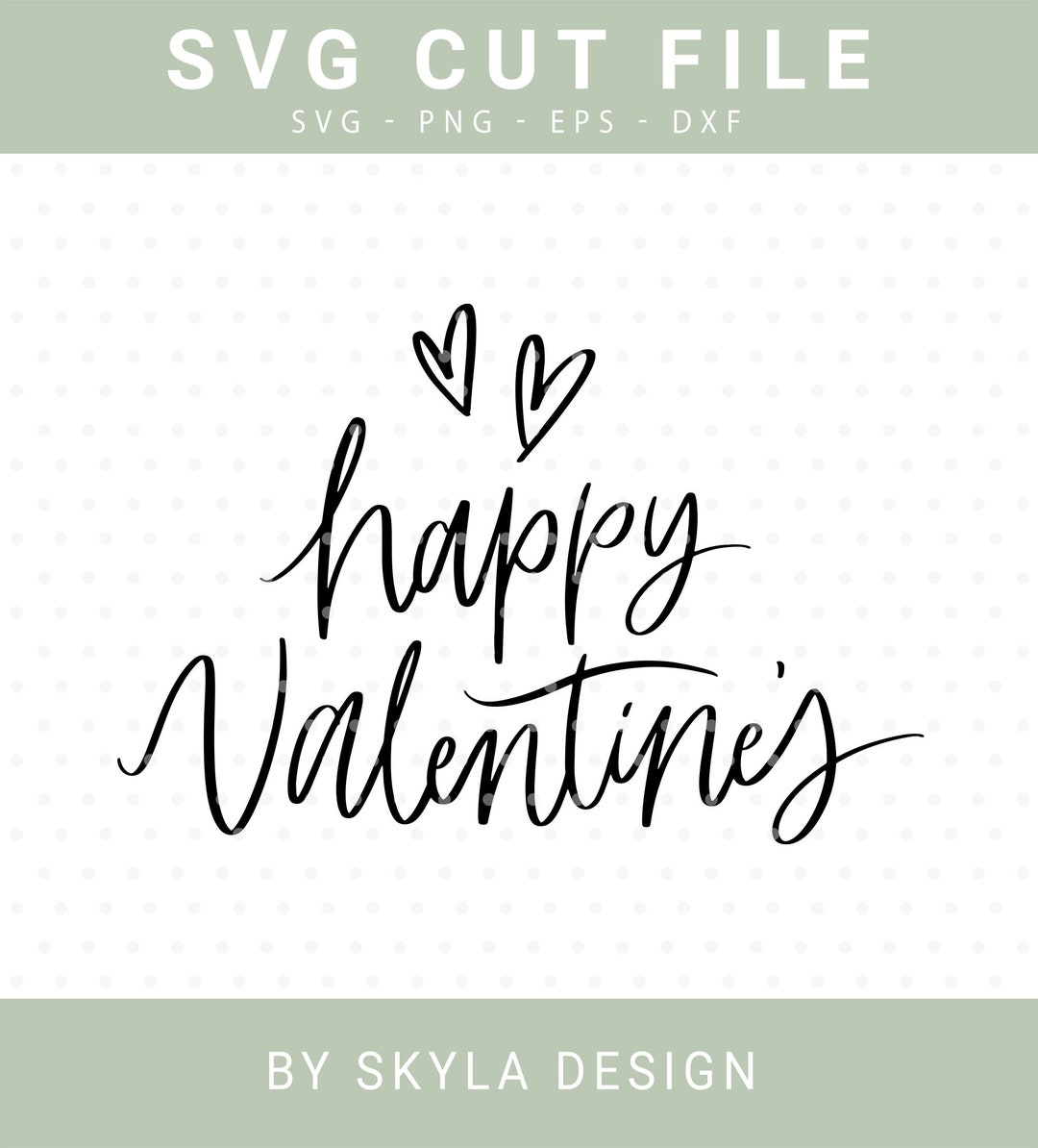 Happy Valentines Hearts Svg Cut File - Etsy