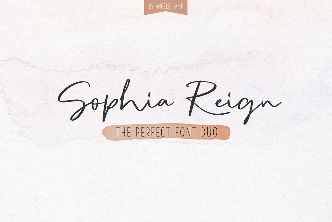 Sophia Reign Font Duo, Signature Cursive Script - Etsy